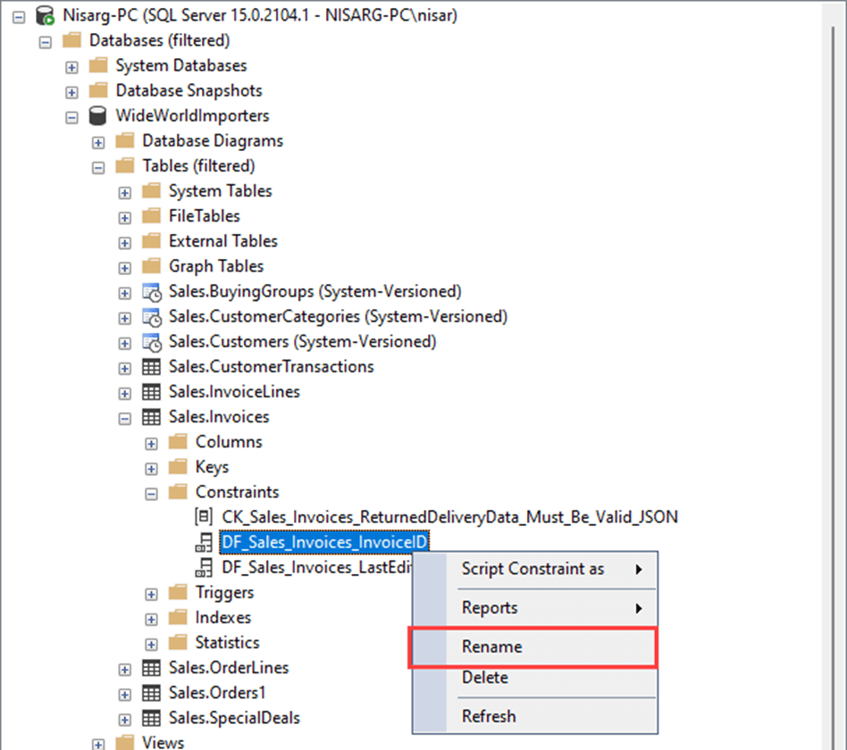 Как переименовать столбец в SQL Server | SQL-Ex blog